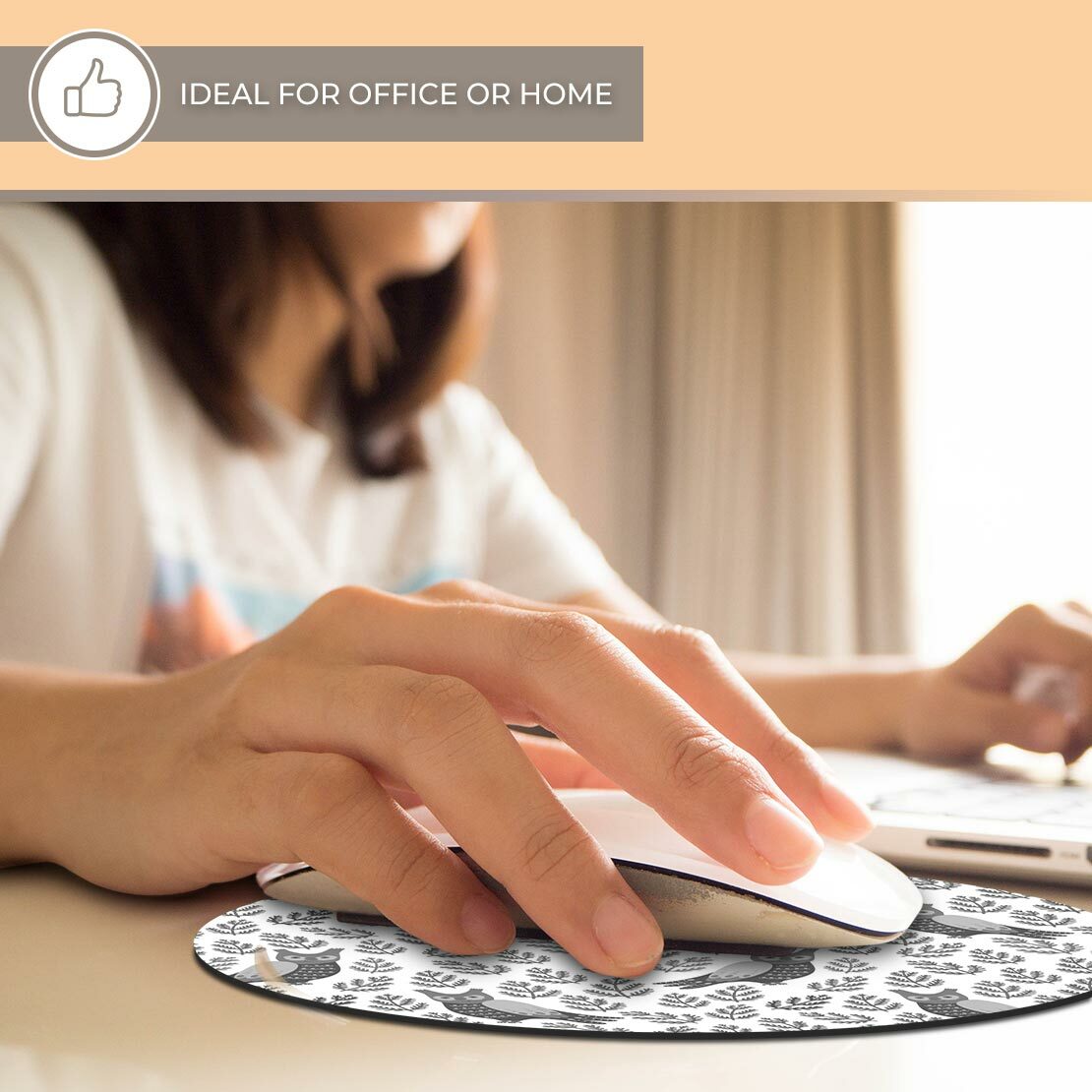 Round Mouse Mat (bw) - Pretty Owl Pattern Nature #39341 | eBay