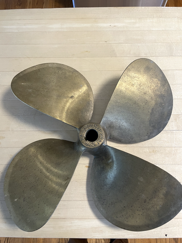 Bronze inboard boat propeller 4 blade 18 x 17 RH 1.25 SAE BORE | eBay