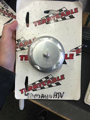Yamaha ATV Terry Cable Gas Cap Polished Silver | Fuel Tank Cap