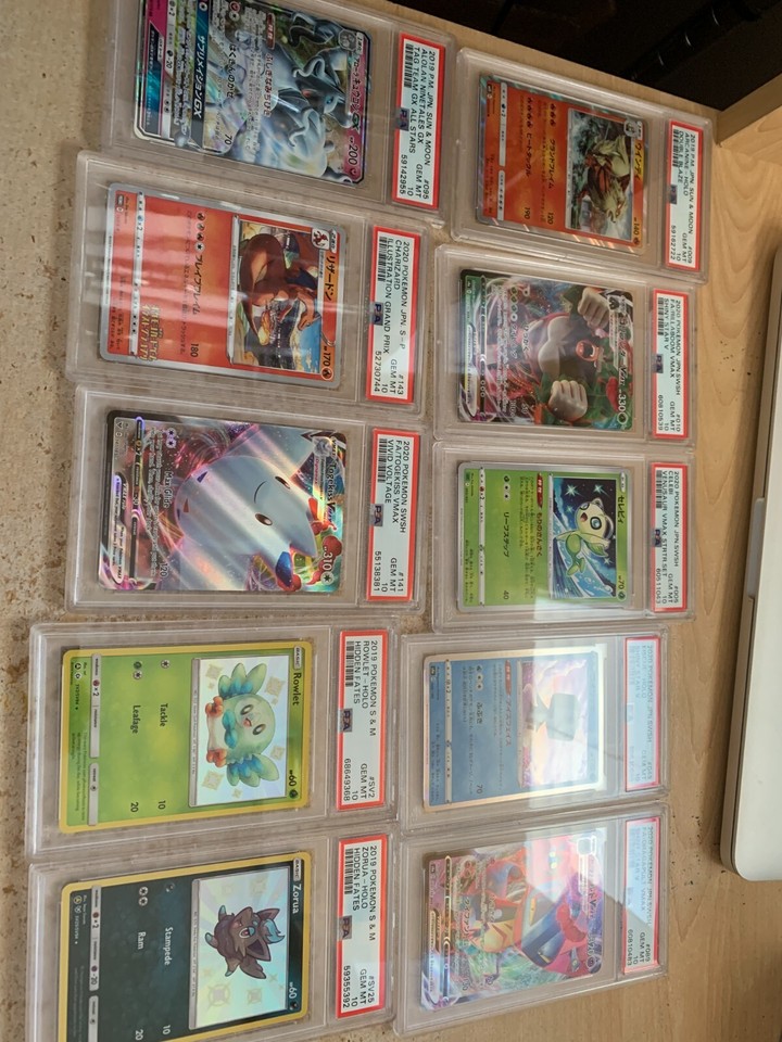 100 PSA 10 GEM MINT Graded Pokemon Slab LOT Bulk Wholesale WITH ...