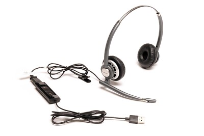 Plantronics Encore Pro HW720 Binaural Headset + Poly DA80 USB Audio ...