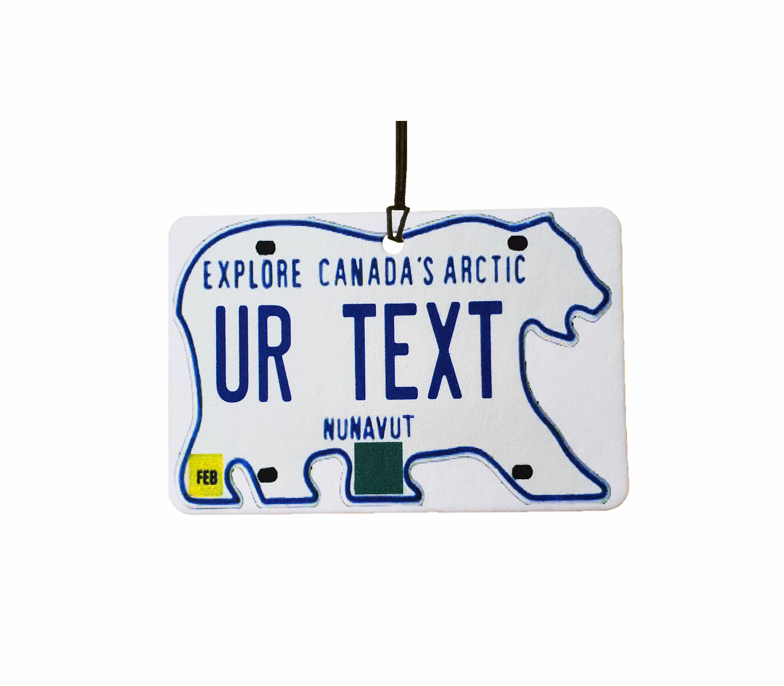 Personalized Nunavut License Plate Car Air Freshener (Xmas Stocking ...