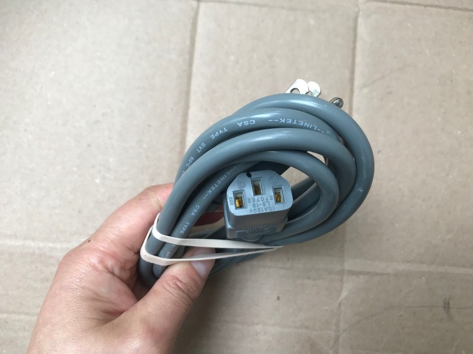 Linetek 6ft Power Cord 10A 125V LS-13 E70782 LP-30B GRAY | eBay