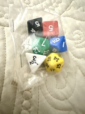 Set of 6 Polyhedral Dice as Shown Math Game Manipulatives New | eBay