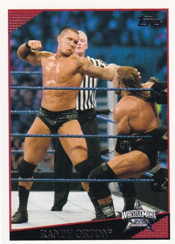 Randy Orton 2009 Topps WWE Card #87 Wrestlemania 21 v Triple H Pro ...