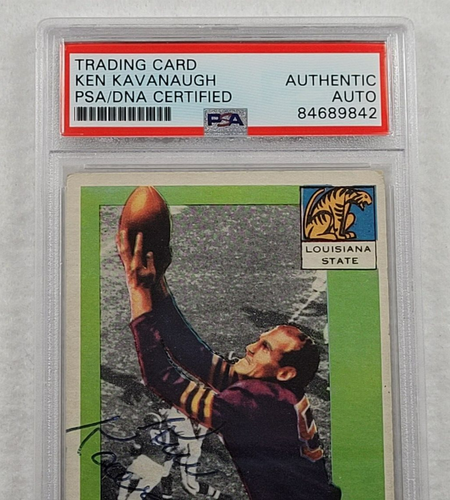 Rare 1955 KEN KAVANAUGH Signed Topps ALL AMERICAN-LOUISIANA STATE-PSA ...