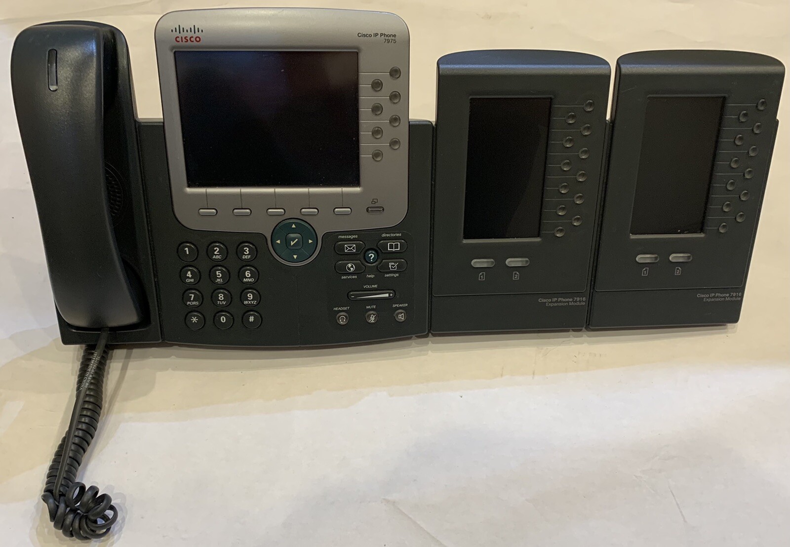 LOT OF TWO (Cisco | 7965 IP Phone with 2 7916 Expansion Module) | eBay