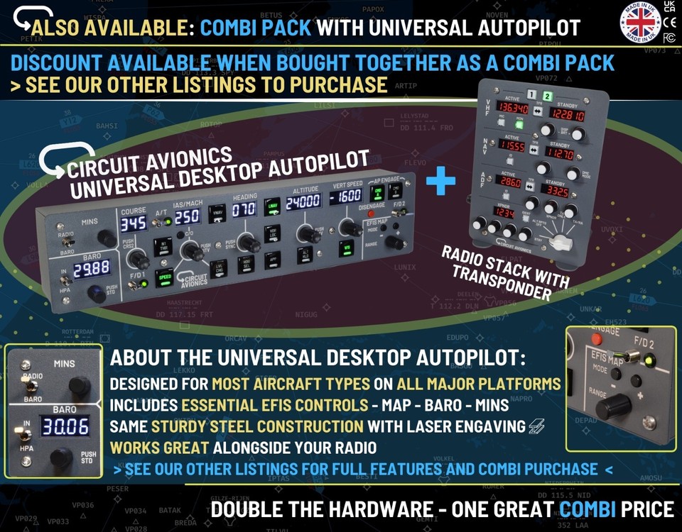 Radio Stack with Transponder for Flight Simulator (STANDARD EDITION) | eBay