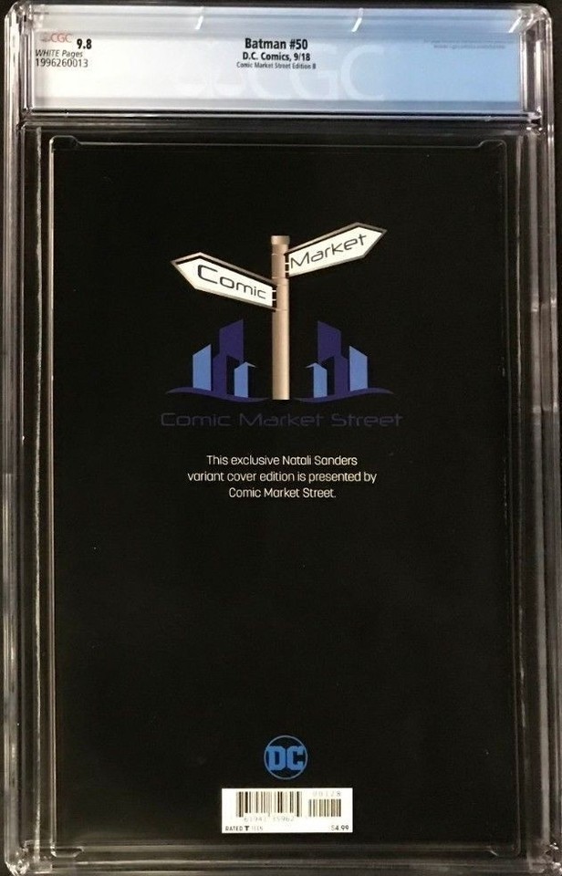 Batman #50 (2018) CGC 9.8 Natali Sanders Comic Street Market Edition B ...