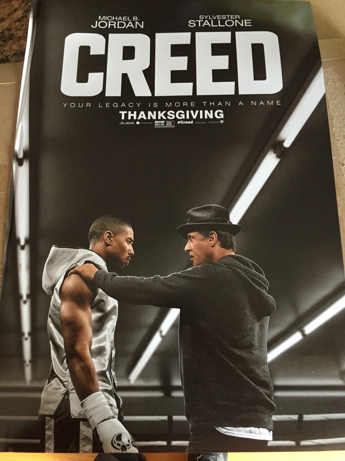 CREED movie poster 11" x 17" ROCKY Sylvester Stallone USA Studio Issued ...
