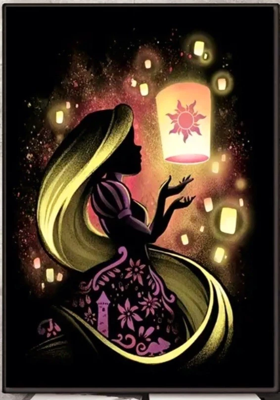 Tangled Rapunzel Lantern Painting