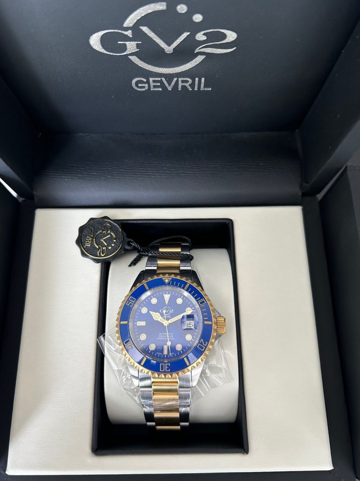 $2895 GV2 by Gevril Two-tone 42mm 200 M Stainless Steel Auto Swiss ...
