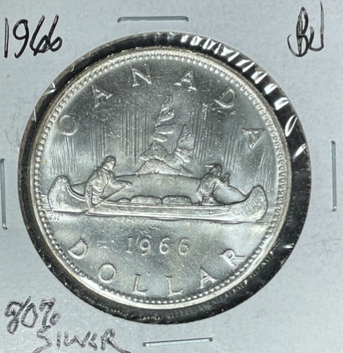 1966 CANADA SILVER DOLLAR - BU ~BEAUTIFUL COIN~ 80%SILVER | eBay