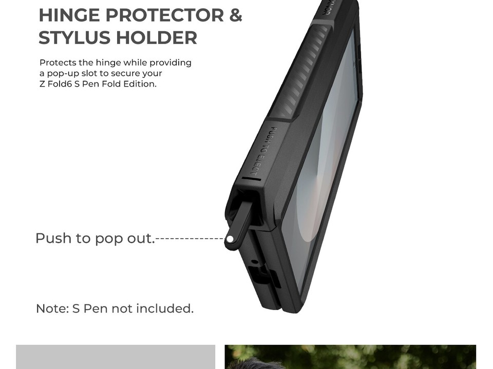 Dexnor Full Body Case for Samsung Galaxy Z Fold 6 with S Pen Holder ...