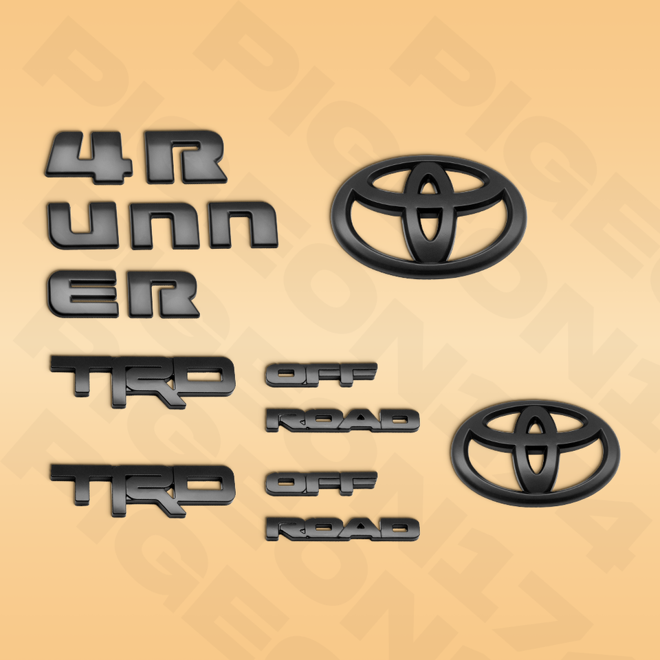 2014-2024 Emblem Overlay Kits For 4runner Off Road Accessories Blackout ...