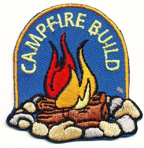 Girl Boy Cub CAMPFIRE BUILD Fun Smores Patches Crests Badges SCOUTS ...