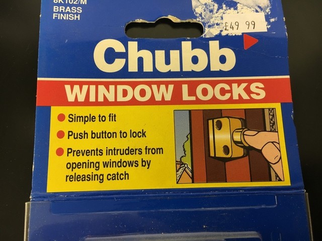2 X CHUBB Window Locks 8k102/m With Key Brass Finish for sale online | eBay