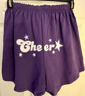 GK CHEER COTTON BOXER SHORTS SIZE ADULT MEDIUM PURPLE CHEER PRINT ...