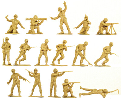 Marx Recast 54mm WWII GI's - 25 figures in 16 poses - plastic toy ...
