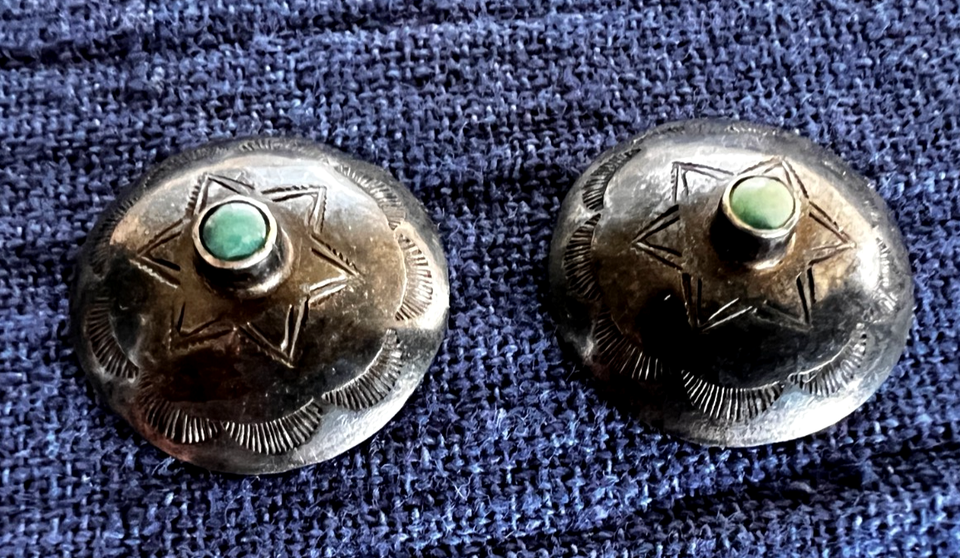 Two Navajo Hand Stamped Buttons Round Copper Shanks Lot 16 | eBay