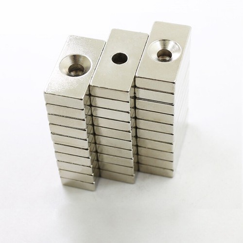 5-100pcs Super Strong Block Magnets 20x10x4mm Hole 4mm Rare Earth ...