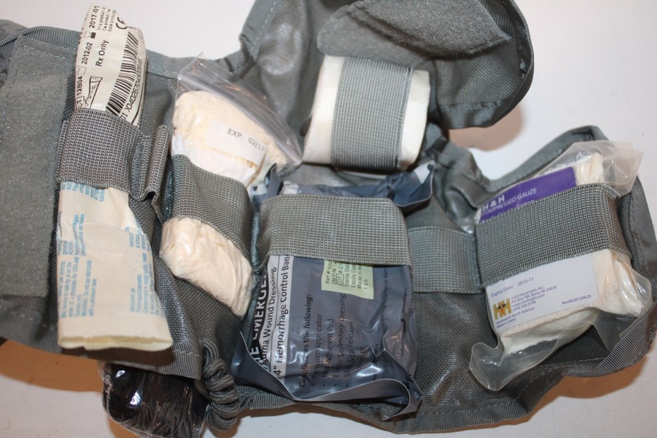 NOS U.S. Army Military IFAK First Aid kit MOLLE Bandage CAT TOURNIQUET ...