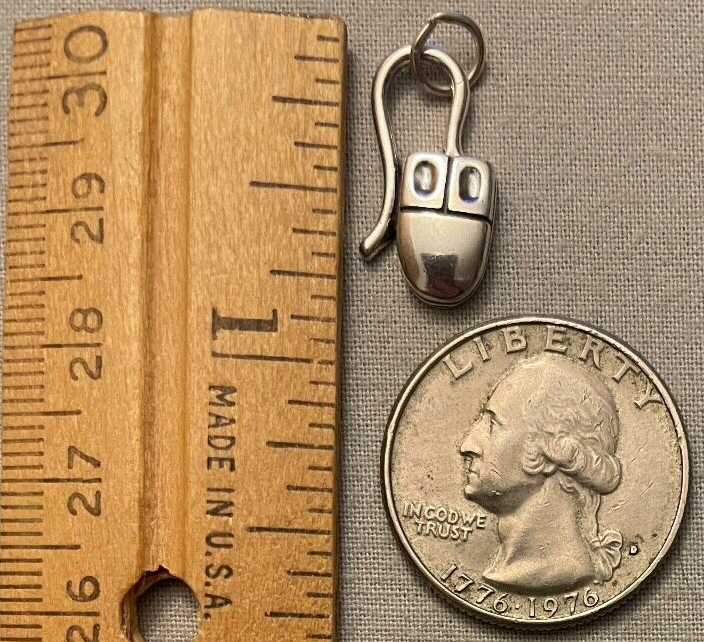 COMPUTER MOUSE Sterling Silver Jewelry Charm or Pendant | eBay