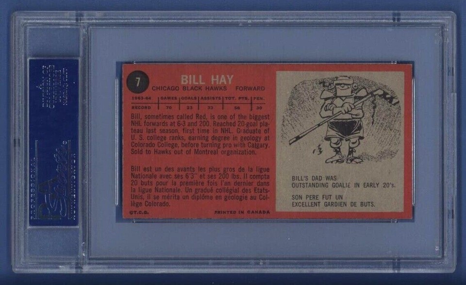 1964-65 TOPPS #7 BILL HAY PSA/DNA Certified *AUTHENTIC* AUTO Chicago ...