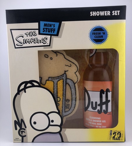 The Simpsons Collectible Duff Beer Shower Set Sealed Box Homer Simpson ...