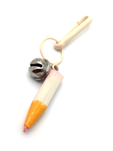 Vintage 1980s Charm White and Pink Pencil for Bell Charms Clip Necklace ...