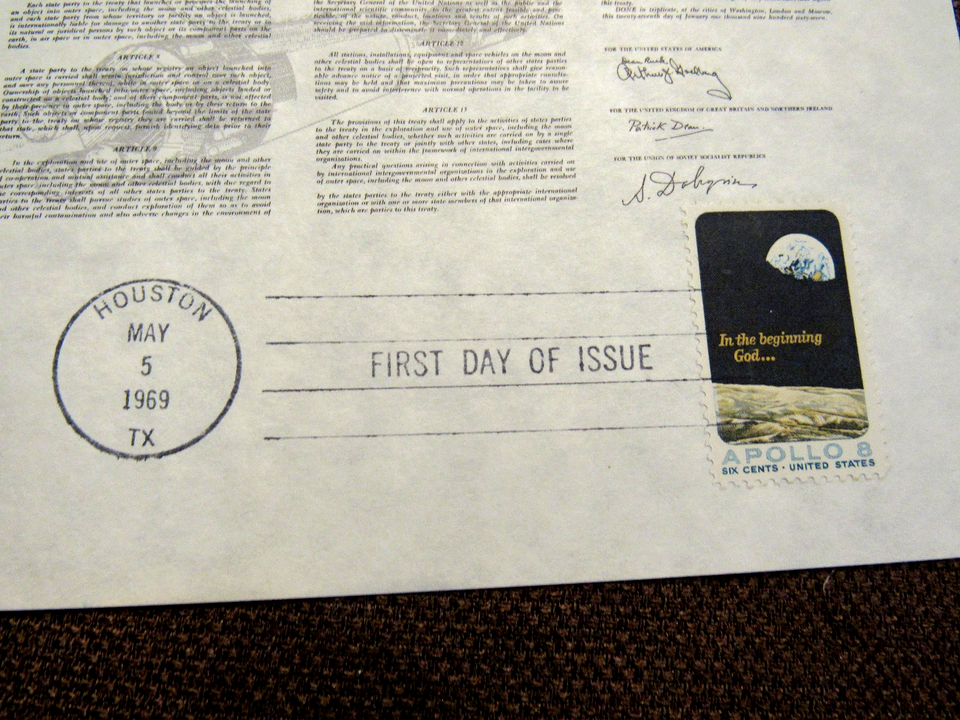 JACK SWIGERT FRED HAISE NASA ASTRONAUTS SIGNED AUTO SPACE TREATY ...