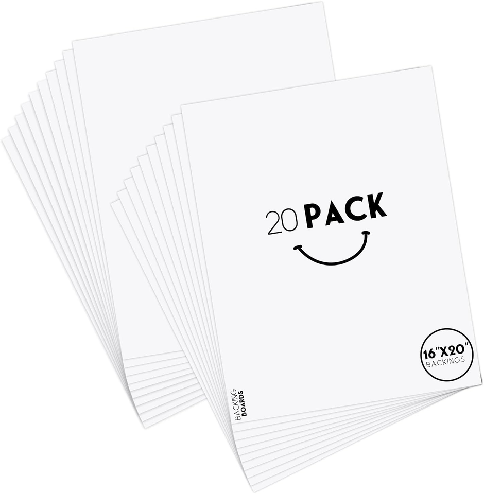 , 16X20 White Backing Board for Frames, DIY Projects, Photos (20 Pack ...
