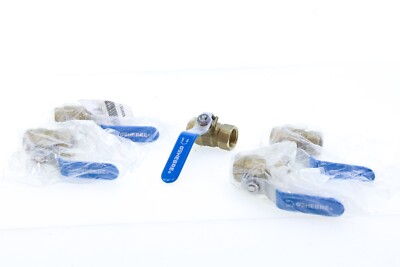 [Lot of 5] 1/2" FNPT Full Port Ball Valve 400PSI 356 deg F max Grainger ...