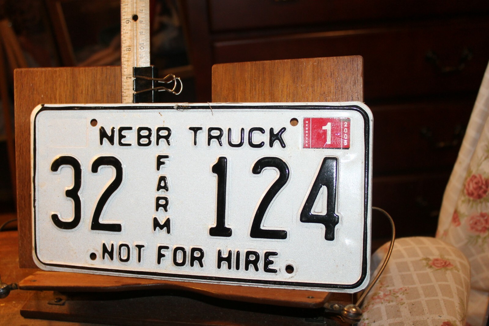 2005 Nebraska License Plate Thayer County Farm Truck 32 124 | eBay