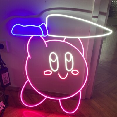 Kirby With Knife Flex LED 15"x14" Neon Sign Light Lamp Beer Bar Wall ...