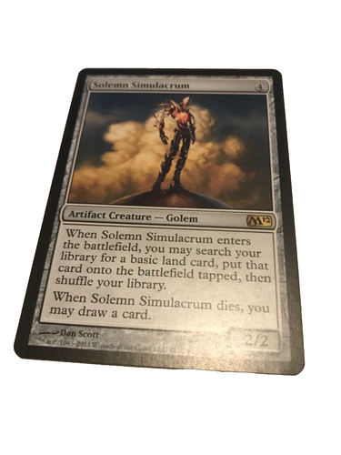 Solemn Simulacrum - Magic Core Set 2012 Magic the Gathering #217 Card R ...
