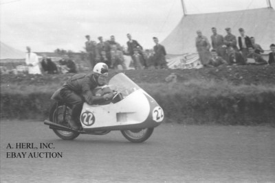 Gilera 500cc 4cylinder factory racer Reg Armstrong 1956 Ulster Grand ...