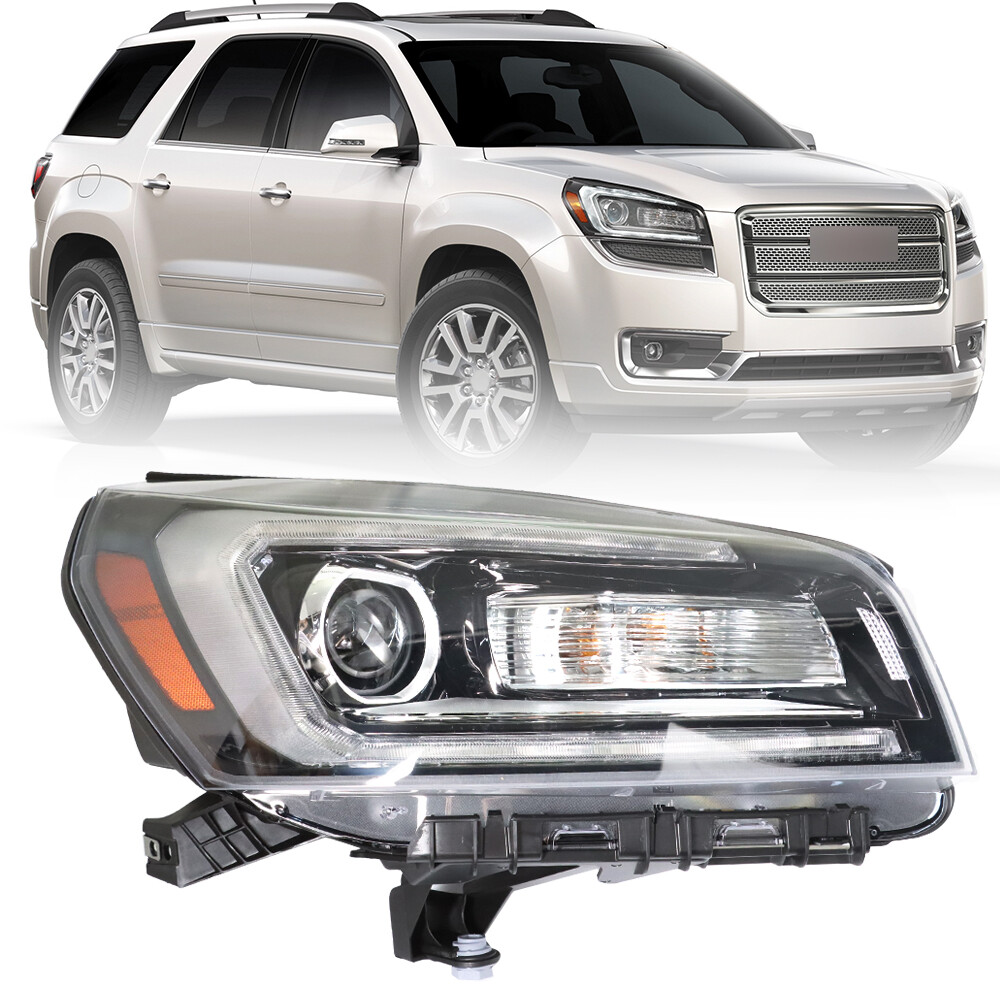 For 2013-2016 GMC Acadia Halogen Projector Headlight Headlamp Black ...