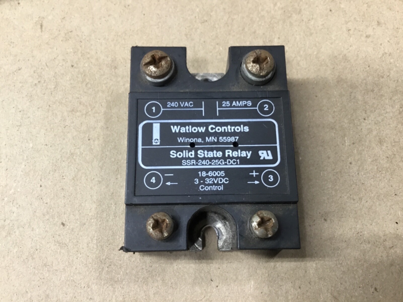 Watlow Controls SSR-240-25G-DC1 Solid State Relay #16H108 | eBay