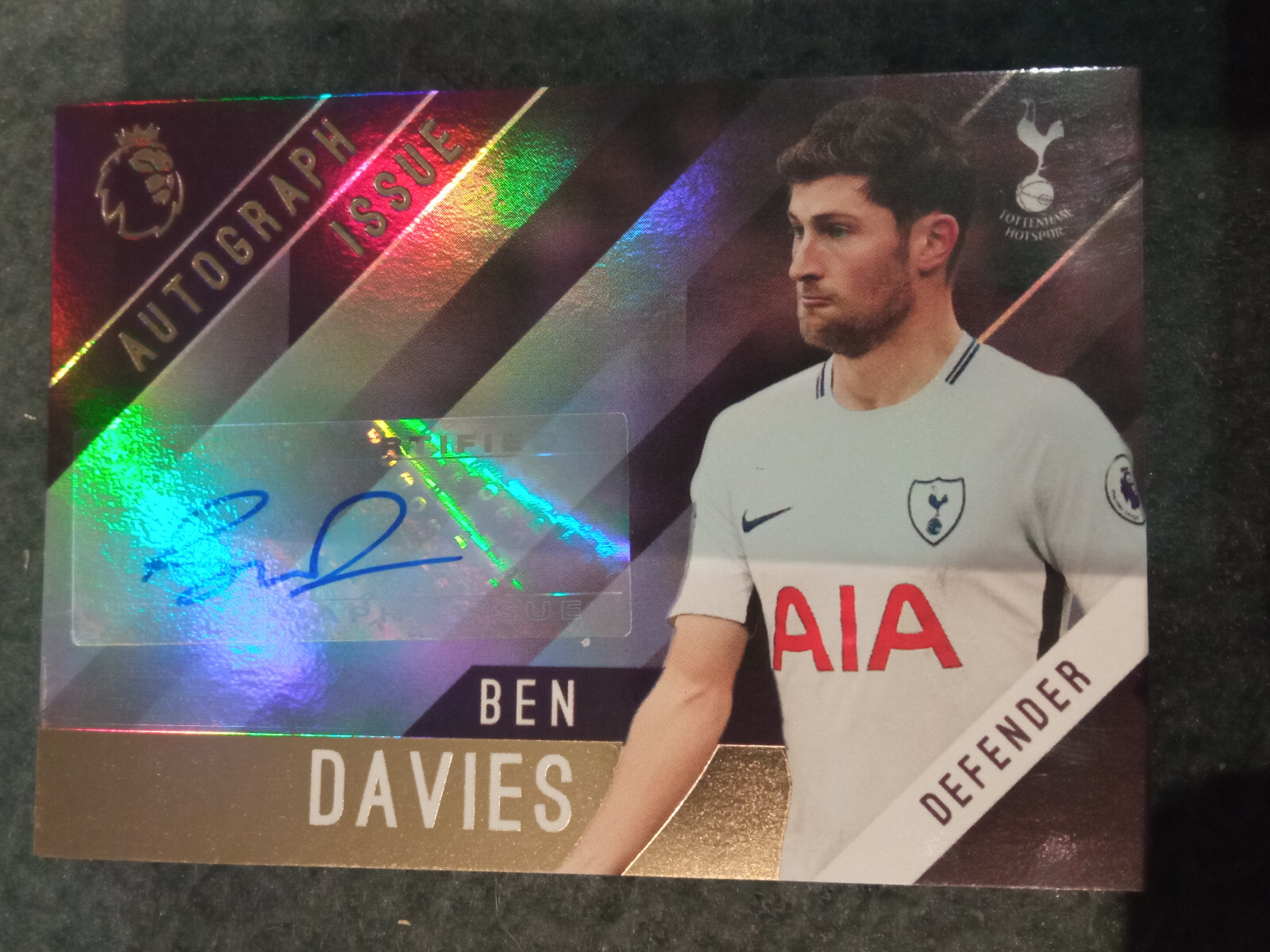 2017-18 Topps Premier League Gold Autograph Issue Ben Davies Tottenham ...