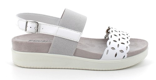 Enval Soft Sandals Women's Line Comfortable Leather White Fastening ...