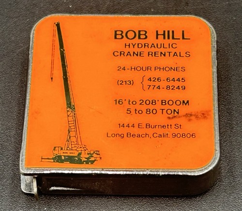VINTAGE TAPE MEASURE-BOB HILL HYDRAULICS. MADE IN USA. | eBay
