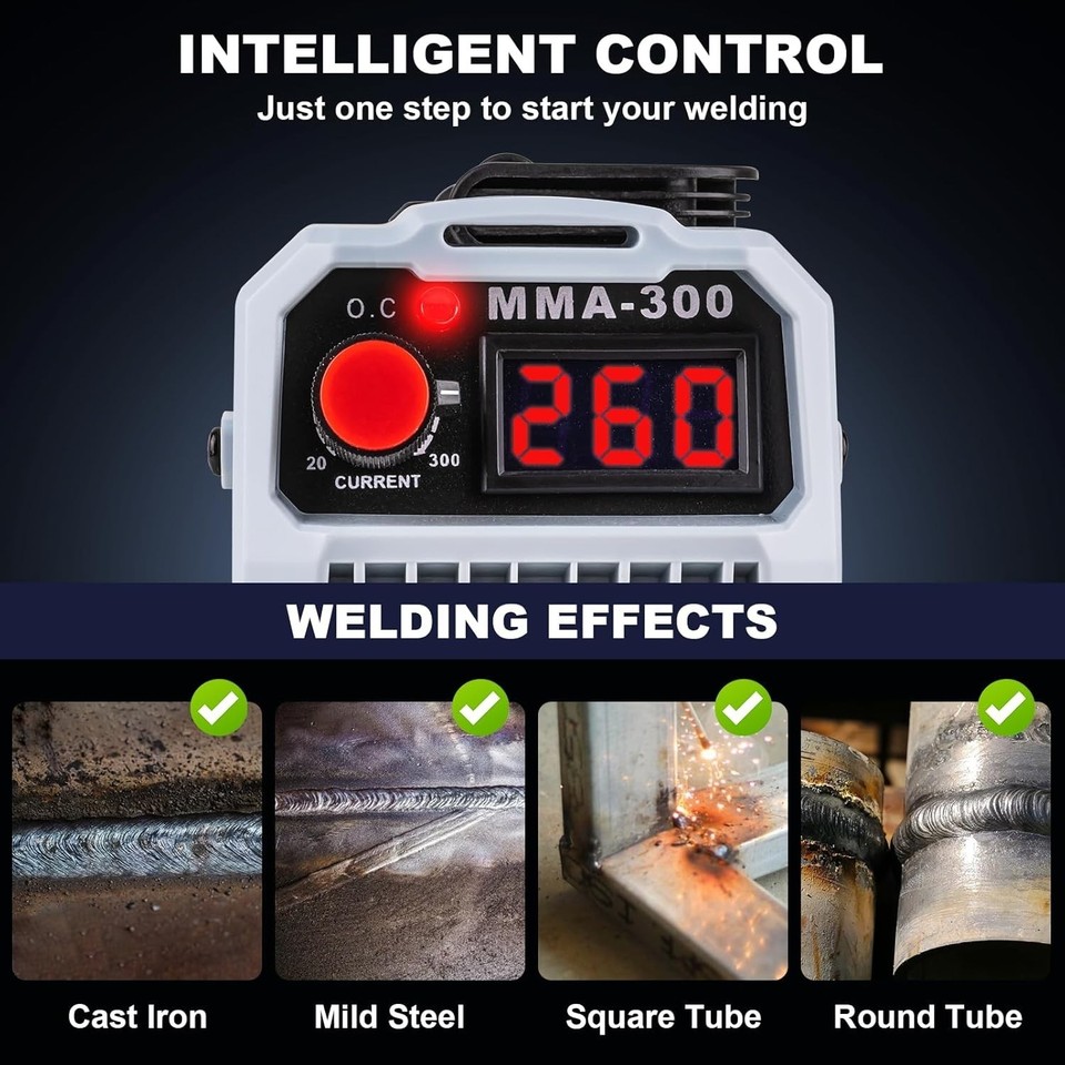 BetyBedy Stick Welder, Portable Mini Welding Machine, 110V MMA-300Amp ...
