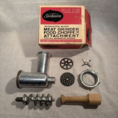 VTG Sunbeam Mixmaster Mixer Meat Grinder FW6B Attachment w/Power ...