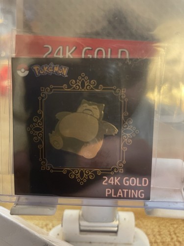 24k Gold Plated Pokémon Snorlax Sticker Pack Fresh | eBay
