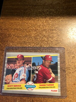 1989 Fleer Baseball # 653 Major League Prospects Scott Service Shane ...