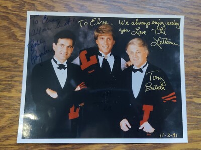 THE LETTERMEN VINTAGE SIGNED PHOTO TONY BUTALA & Bobby Poynton - Ships ...