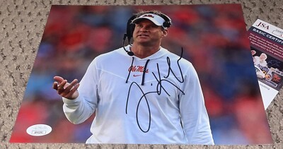 COACH LANE KIFFIN SIGNED 8X10 PHOTO AUTOGRAPH JSA OLE MISS REBELS ...