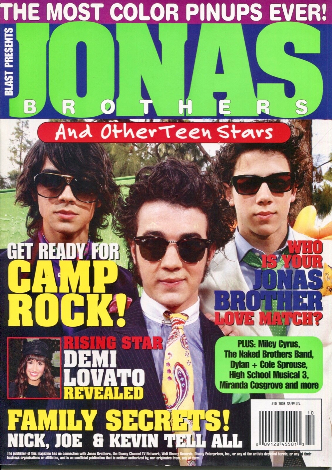 Blast Magazine Presents JONAS BROTHERS And Other Teen Stars ~ 2008 ~ A ...