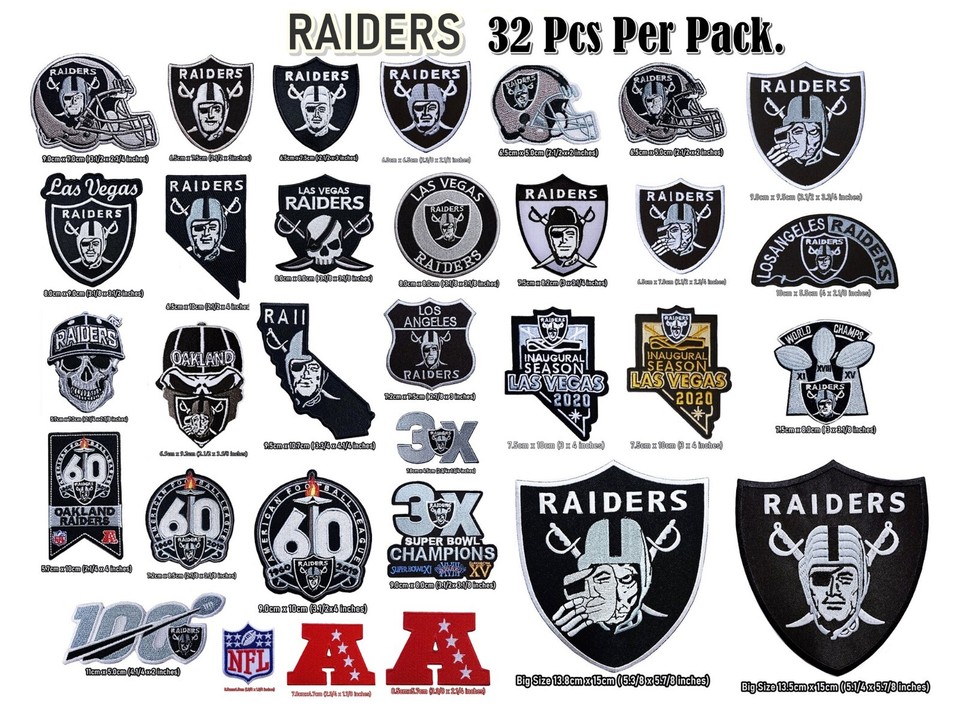 Oakland Raiders NFL Football Patches Embroidery iron,sew(From Thai by ...